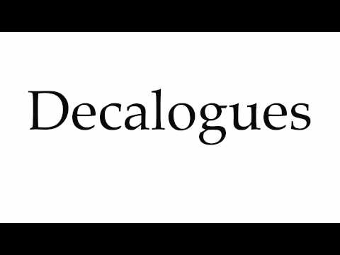How to Pronounce Decalogues