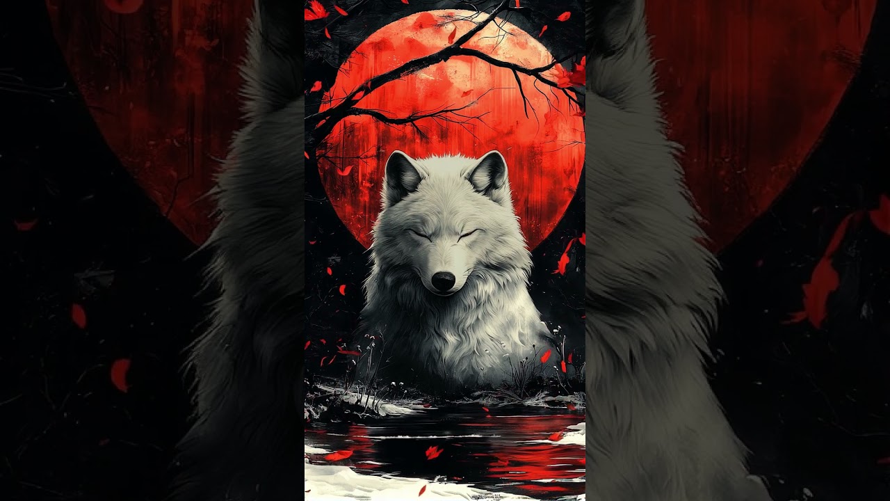 White Wolf in Snow  #samsungthemestore #wolf  #wallpaper #wildlife