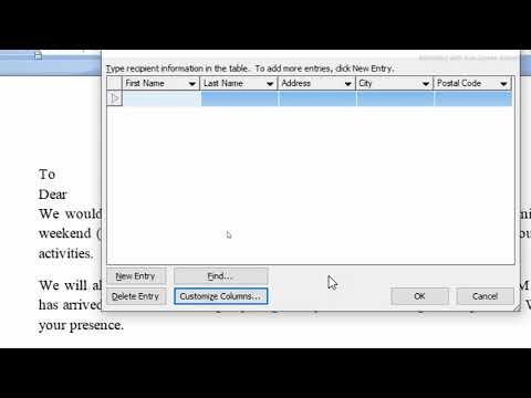 MAIL MERGE IN M.S WORD 2007 STEP BY STEP