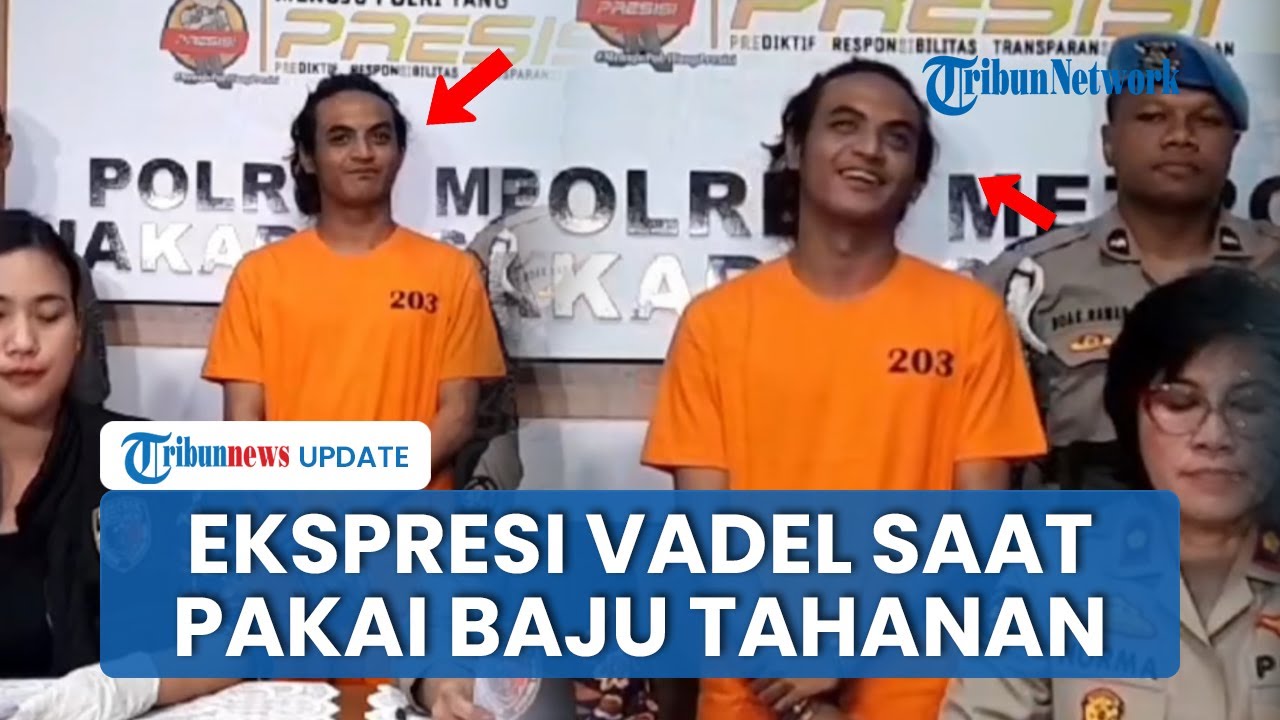Ekspresi Vadel Badjideh Cengengesan saat Pakai Baju Tahanan & Tangan Diborgol seusai Jadi ...