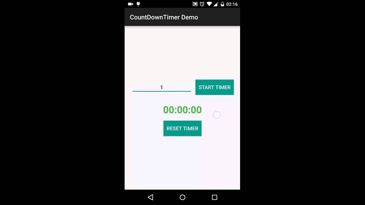 Android CountDownTimer Demo