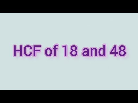 HCF of 18 and 48 | Learnmaths