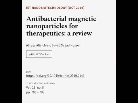 Antibacterial magnetic nanoparticles for therapeutics: a review | RTCL.TV