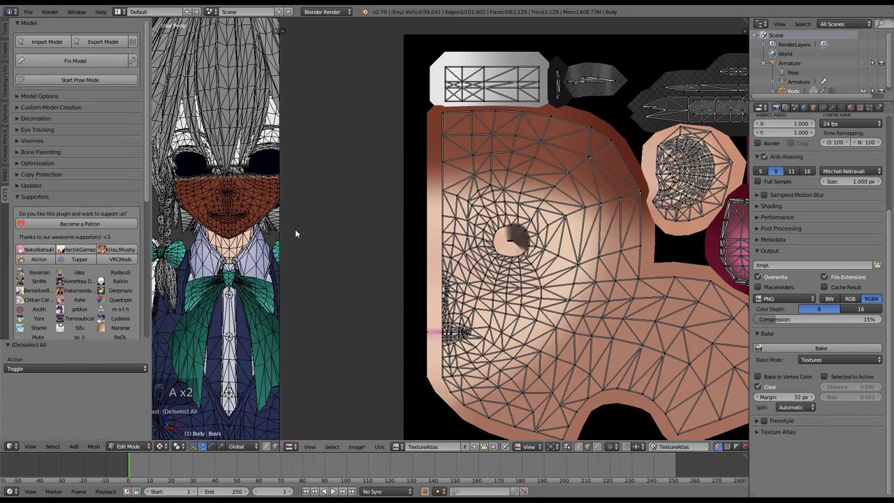 Blender - Manual Texture Atlasing Tutorial for VRChat