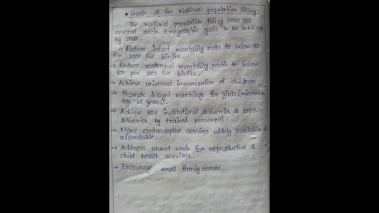 assignment on National population policy # nursing assignment