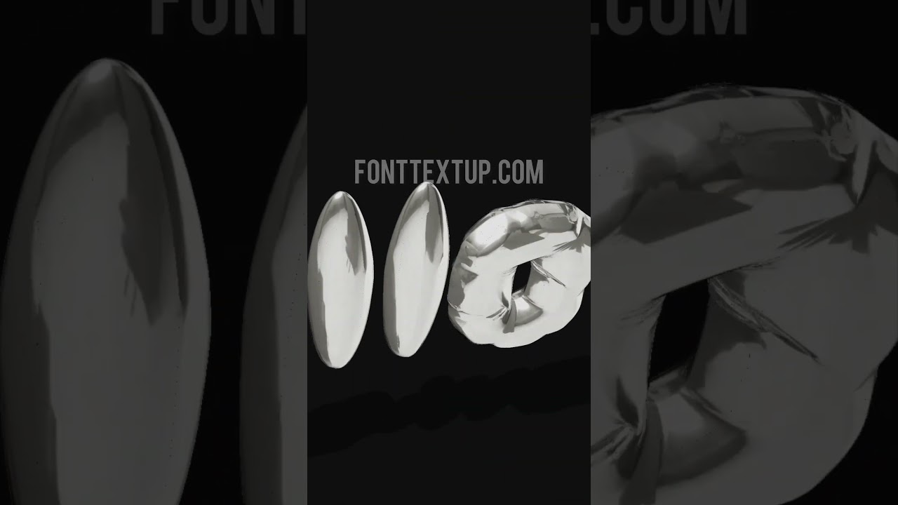 Liquid Chrome Illusion 3D Text Effect #3d #chrome #font #liquid