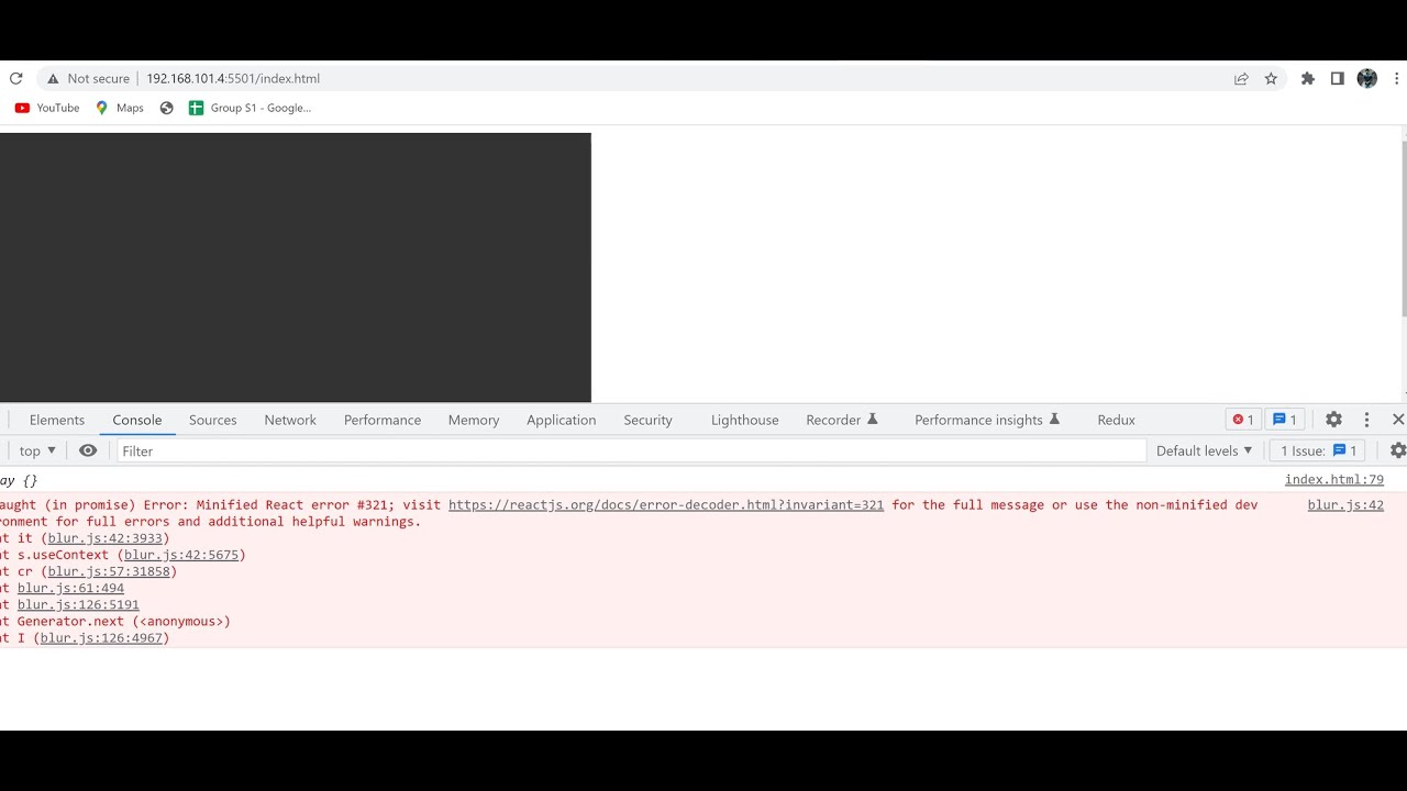 Minified react error 321 solved within 2 mins.