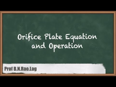 Orifice Plate Equation and Operation - Measurement of Flow - GATE ...