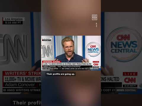 Adam Conover Calls Out Rich Media Execs on CNN During Writers’ Strike