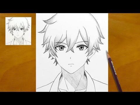 Easy Anime Boy Sketch || How to Draw Anime Step by Step || Pencil Drawing Ideas