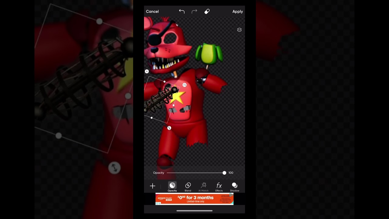 Making withered rockstar foxy
