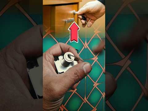 How To Open Drawer Lock With Hair pin #lock