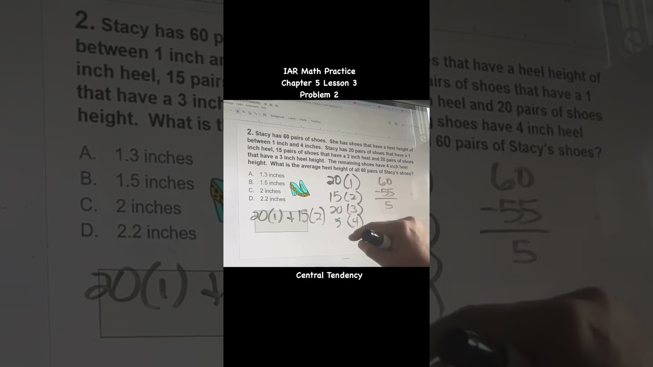 Central Tendency Problem 2 #mathtutor #mathteacher #mathcourse #mathshorts #centraltendency