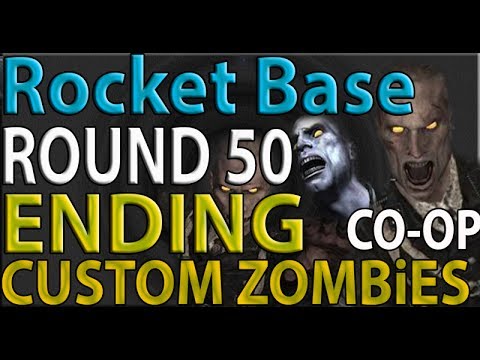 *Co-op* Round 50 "250,000 Point Buyable Ending" Custom Zombies Rocket Base! GREAT MAP
