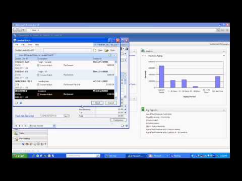 Matching Landed Cost Invoices with Receipts in Dynamics GP