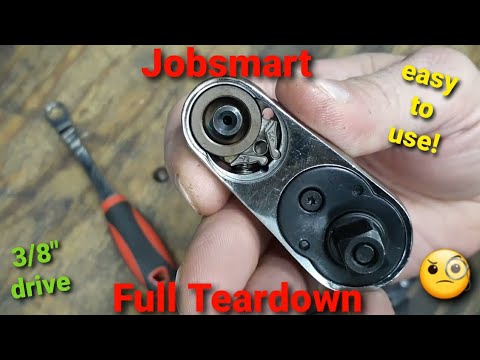 Jobsmart 3/8" drive rapid ratchet handle. Complete Teardown