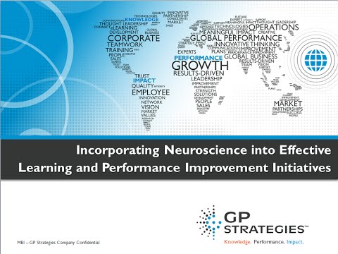 Webinar | Incorporating Neuroscience into Effective Learning and Performance Improvement Initiatives