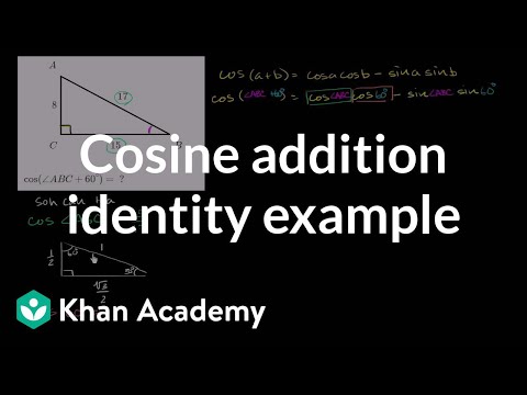 Using the cosine angle addition identity (video) | Khan Academy