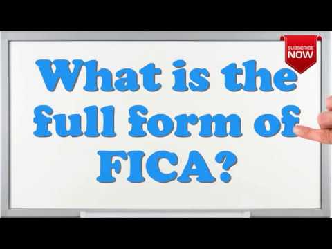 What is the full form of FICA?