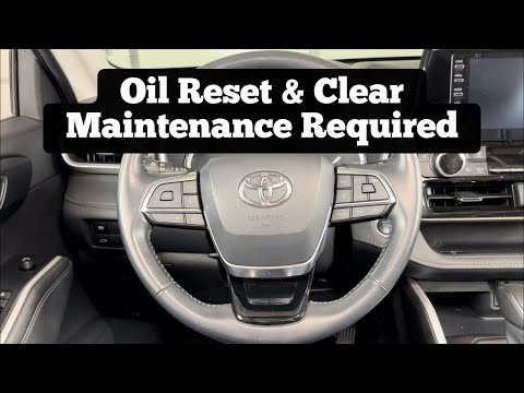 2020 - 2021 Toyota Highlander - How To Clear Maintenance Required Light & Reset Oil Change Life