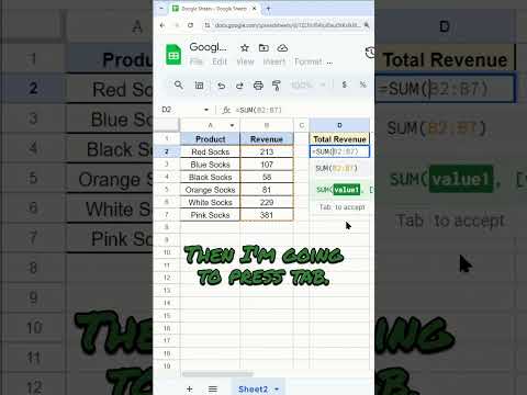 How to Sum a Column in Google Sheets