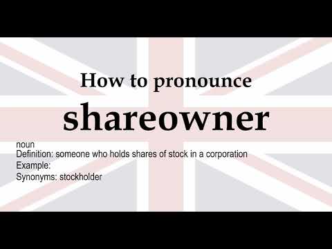 How to pronounce 'shareowner' + meaning
