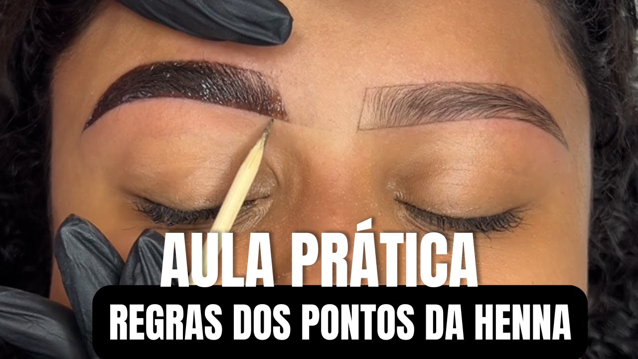 Como Aplicar A Henna Aula Prática de Design De Sobrancelha