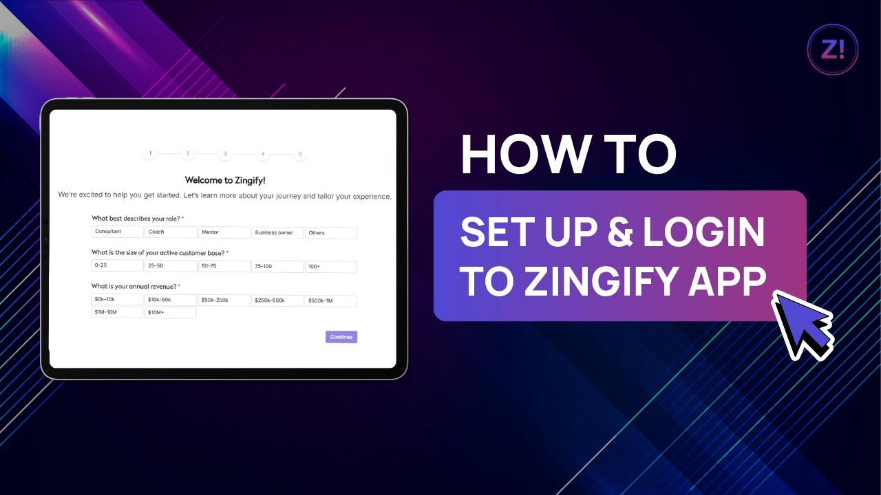 1. Zingify App Setup & Login Guide | Step-by-Step Onboarding