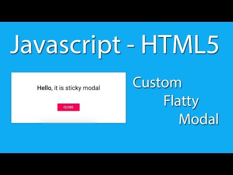 Javascript - CSS3 - HTML5 - Custom Alert - Flatty Modal Pop Up Message - Javascript Learn Quickly