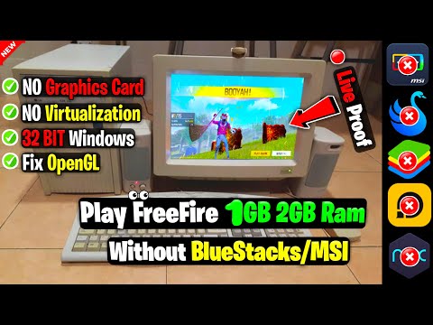 How To Play FreeFire In 1GB Ram/2GB Ram PC Without MSI & BlueStacks