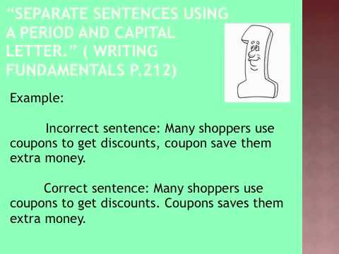 Run-on sentences and comma splices