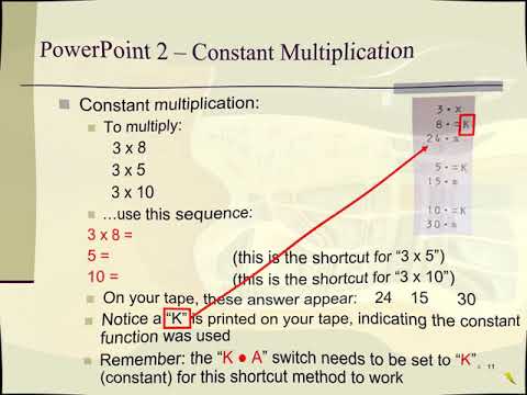 Constant Multiplication on a Desktop Calculator
