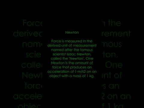 What unit is used to measure force