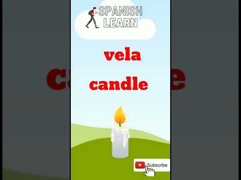 Vela (Candle) Spanish language Vocabulary