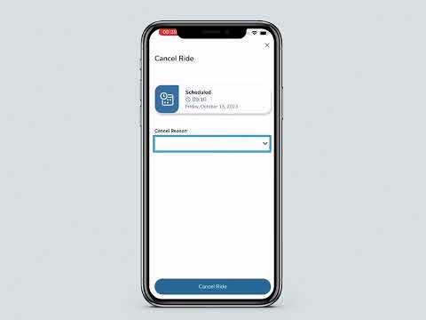 Modivcare App: Canceling a Ride