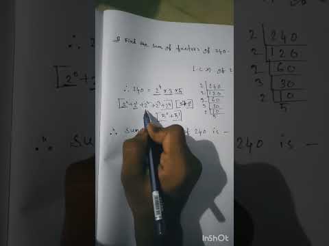 Find the sum of factors of 240. #foodsirecruitment2023 #shorttricks #viral #wbpsc #westbengal