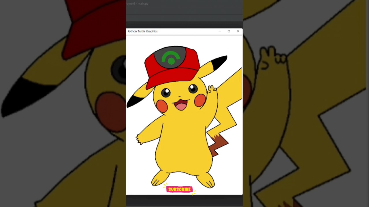 Python Turtle - Pikachu #pikachu #python #pythonprogramming