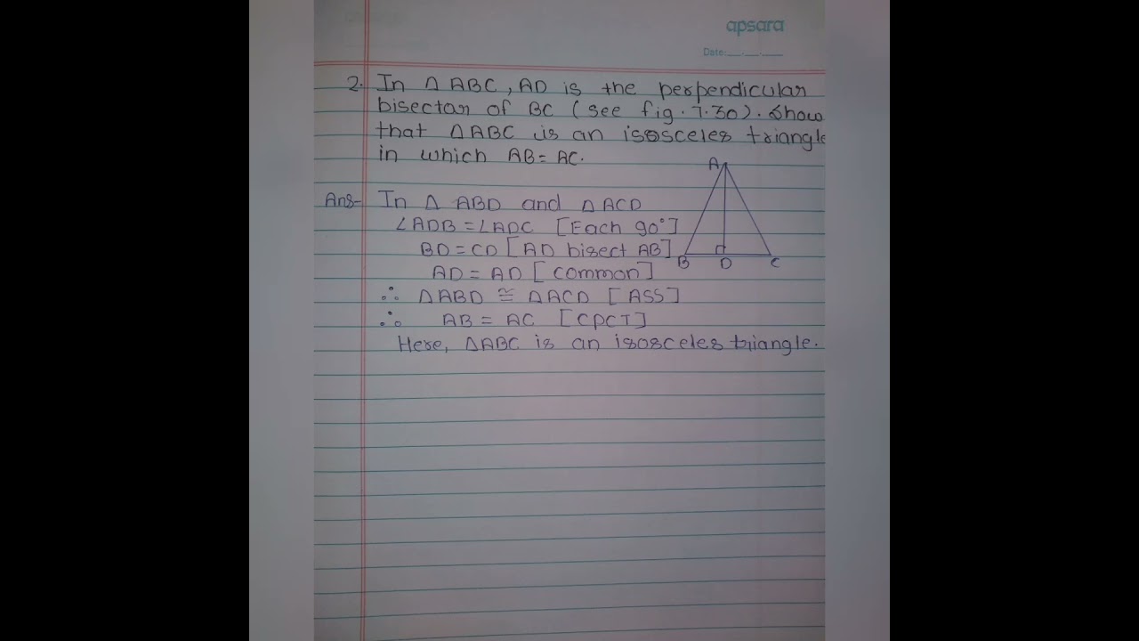 Ncert class 9 math exercise 7.2 question no. 2.#shorts