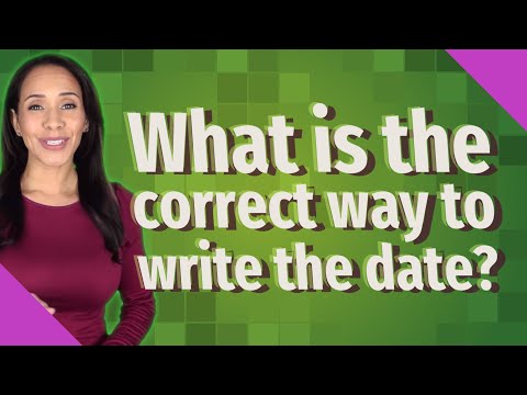 What is the correct way to write the date?