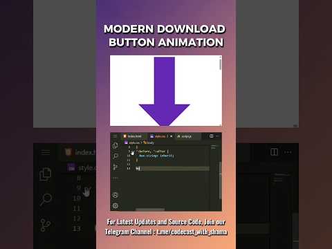 Stunning Download Button Animation | HTML CSS JS #ytshorts #viral #coding #programming
