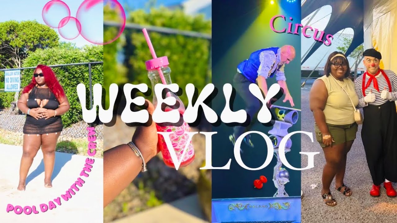 WEEKLY VLOG ✨ pool day with my friends + I went to a paris pop-up circus 🎪💦