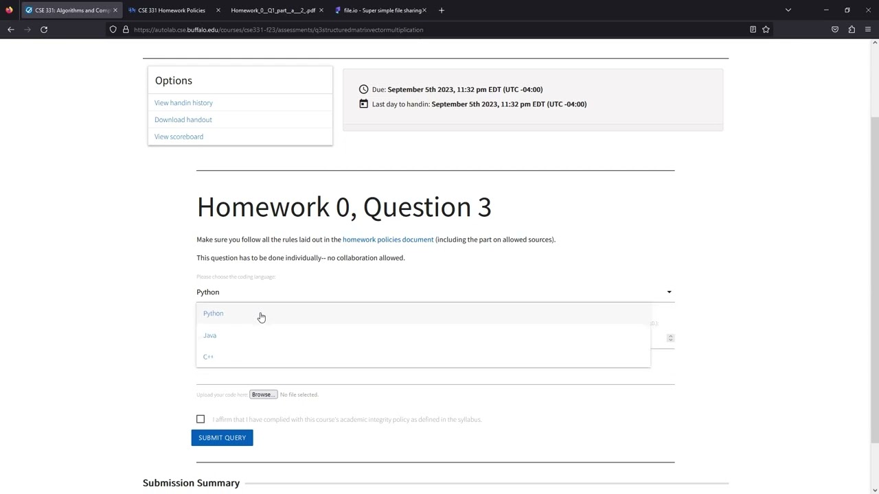 CSE 331 Autolab walkthrough