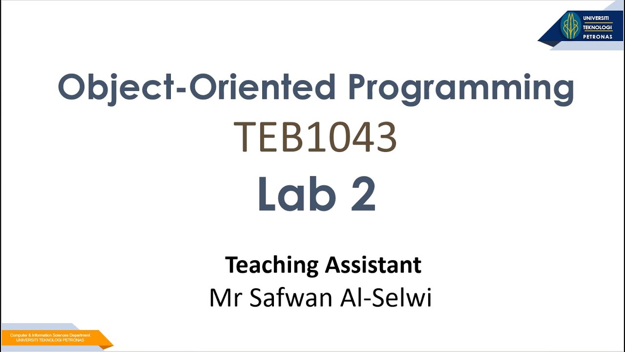 Java OOP Lab 2 (TEB1043 UTP): Classes, Objects, and Static Members