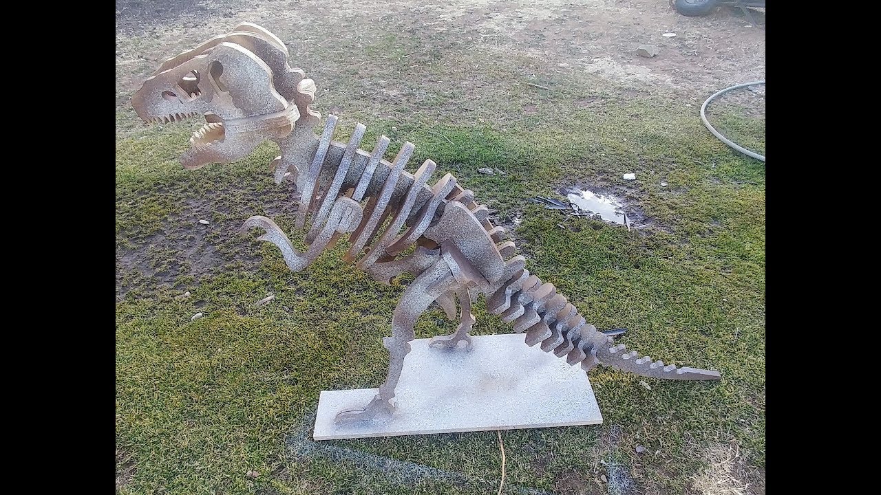 How I made my 3 foot by 5 foot T-rex dinosaur with the x-carver and Easel 