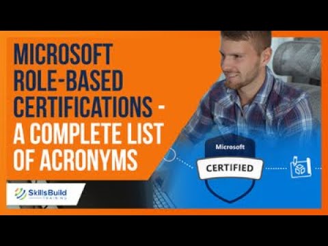 Microsoft Role-Based Certifications - A Complete List of Acronyms