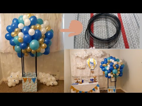 DIY hot air balloon tutorial |using wire easy Air balloon birthday decorations