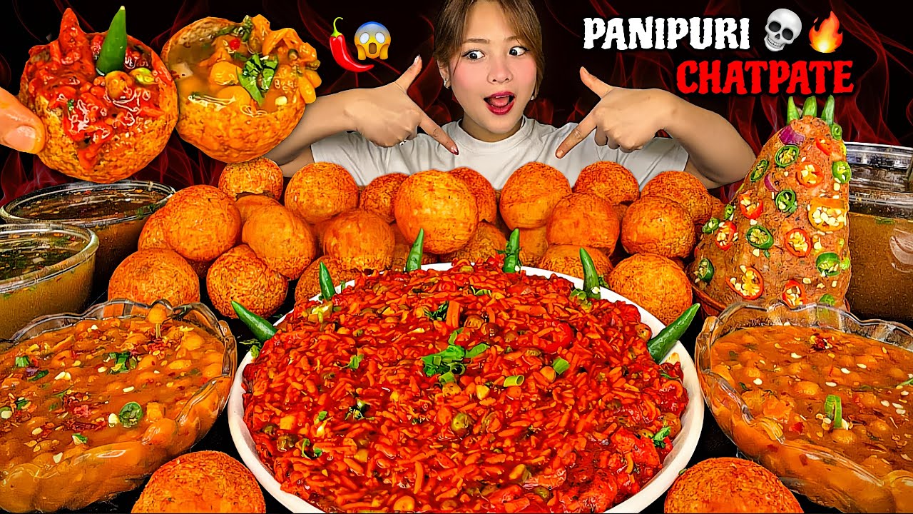 EATING DEADLY SPICY PANIPURI🔥😱| EXTREMELY SPICY GILO PIRO CHATPATEY💀🌶️| 1000X SPICY MUKBANG |