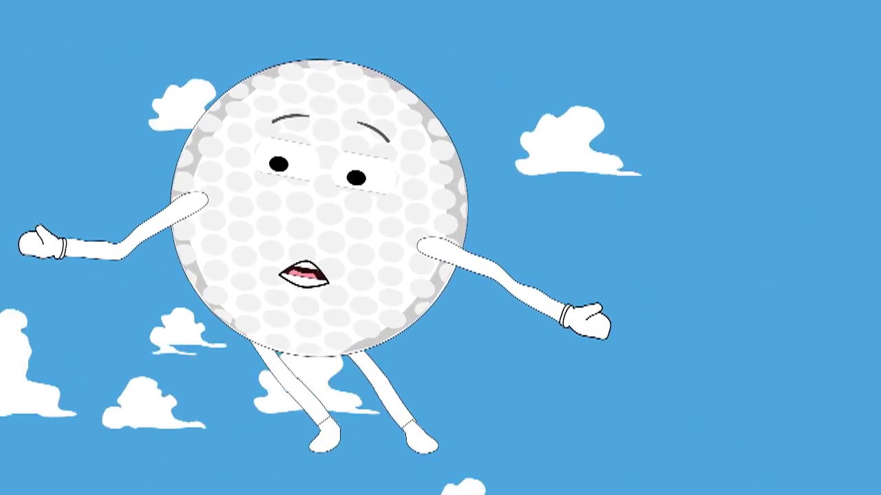 Animated_Illustrated | Cartoon Golf Ball - Animation