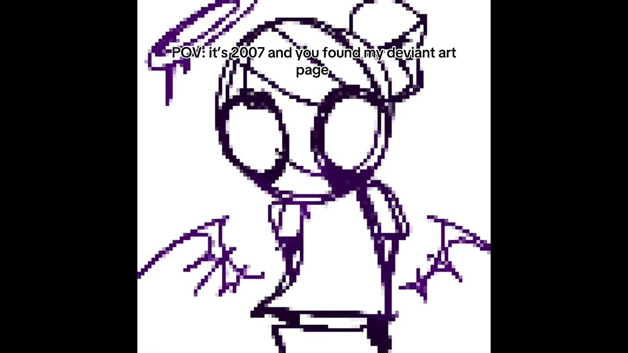 POV: it’s 2007 and you found my deviant art page. I love Y2K. #art #y2k #nostalgia #emo #artstyle 