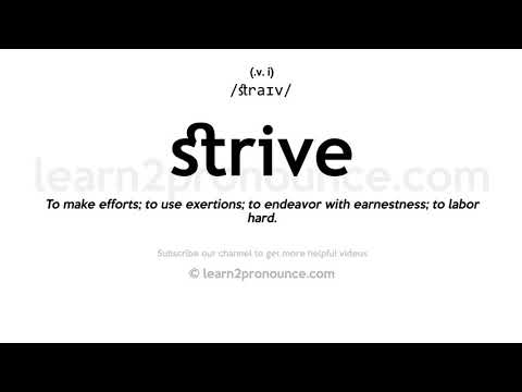 Pronunciation of Strive | Definition of Strive